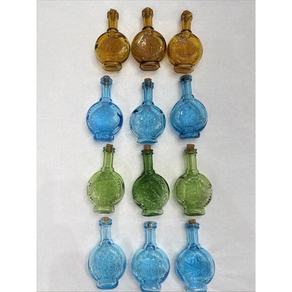 Dining | Vintage Mini Colored Bottles From Cities Of The World ...